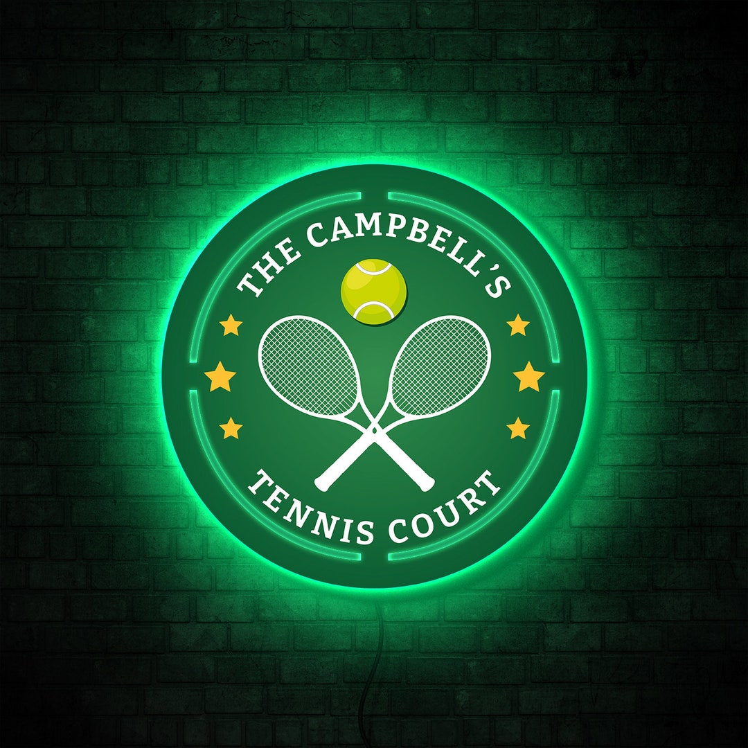 Custom Tennis Sign, Tennis Neon Sign, Tennis Name Led Sign,tennis Court ...