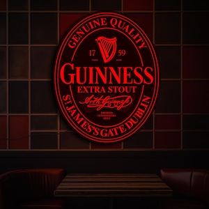 Guinness Neon Sign, LED Guinness Beer Light, Bar Light up Sign ...