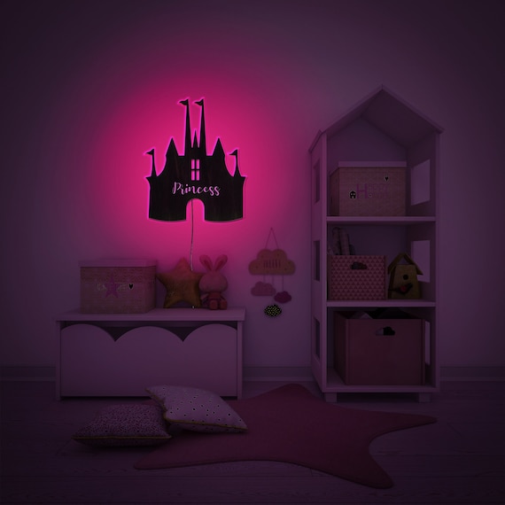 Princess Name Sign Castle Led Sign Castle Light Princess | Etsy