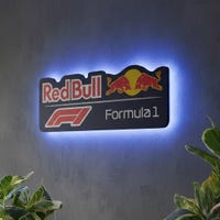 Red Bull Neon Sign, Red Bull Logo, Red Bull Racing Sign, Red Bull Sign ...
