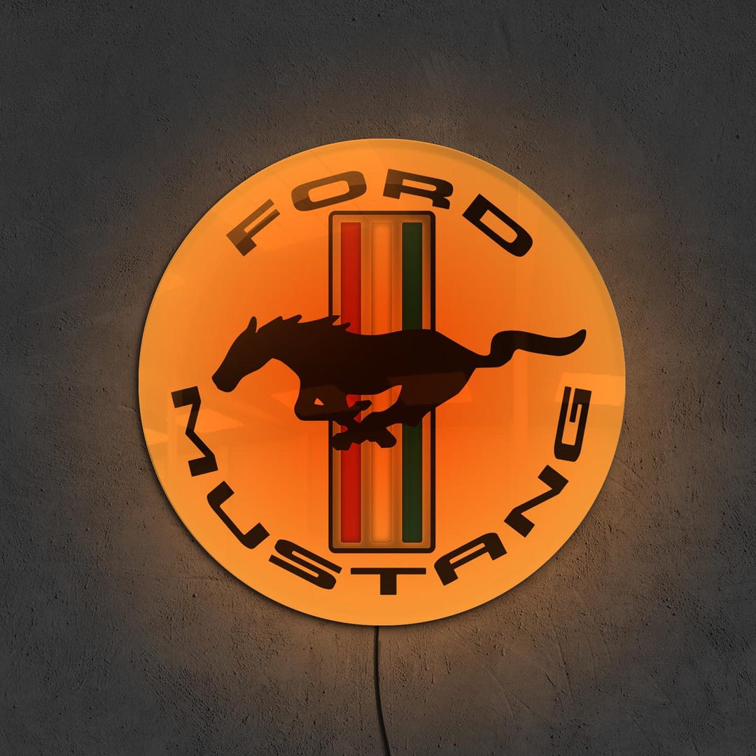 Ford Mustang Neon Sign, Ford Led Sign, Ford Logo Sign,mustang Led Sign ...