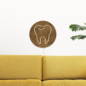 Tooth Neon Sign, Tooth Led Light, Tooth Neon, Tooth Wall Art, Tooth Led ...