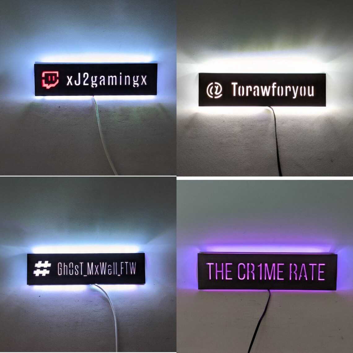 Custom Gamertag Sign Gamer Tag Night Light Gamer Tag Led | Etsy