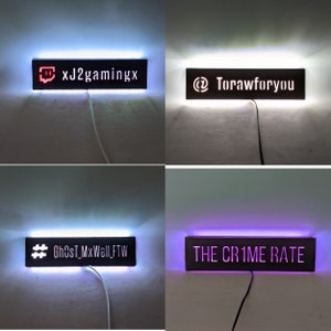 Custom Gamertag Sign, Gamer Tag Night Light, Gamer Tag Led, Gamer Tag ...