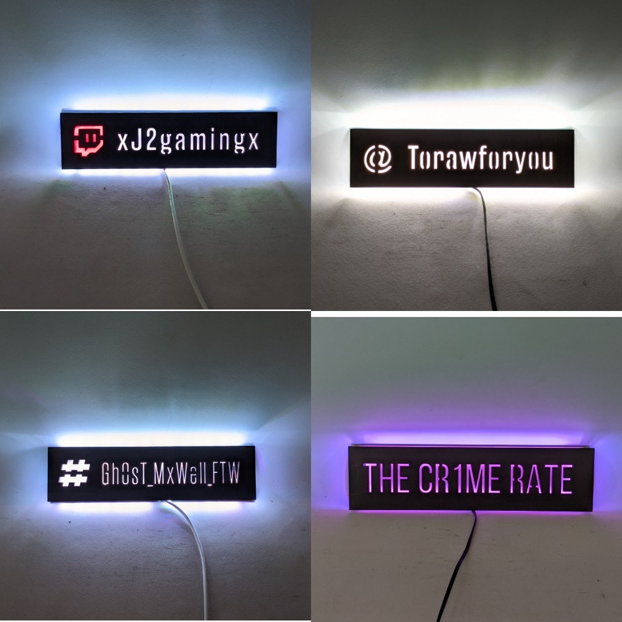 Custom Gamertag Sign Gamer Tag Night Light Gamer Tag Led - Etsy