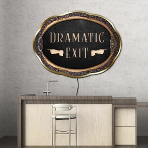 Dramatic Exit Neon Sign, Vintage Exit Sign, Exit Light Sign, Exit Led ...