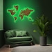World Map Led World Map Wood Wall Art Led Cork World Map - Etsy