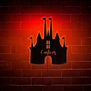 Princess Name Sign, Castle Led Sign, Castle Light, Princess Castle Led ...