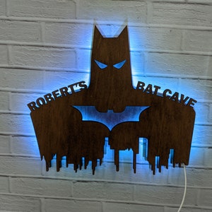 LED Bat Cave Sign Custom Led Sign Personalized Lighted Sign - Etsy Hong ...