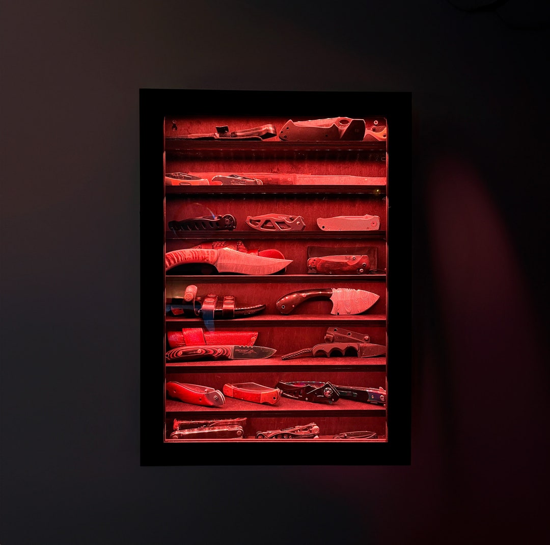 Knife Display Case With Led, Pocket Knive Display Case, Pocket Knife ...