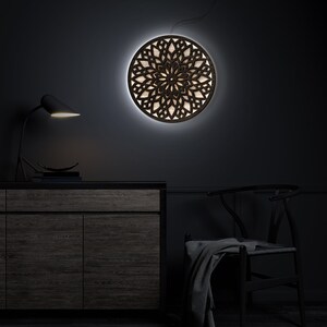Mandala Led, Mandala Neon, Mandala Light, Yoga Neon Sign, Mandala Wood ...