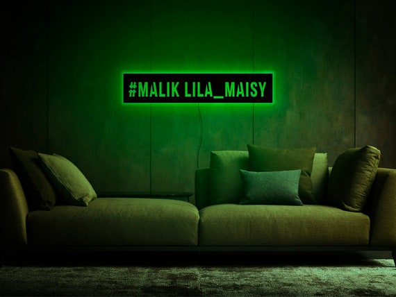 Custom Gamertag Sign Gamer Tag Night Light Gamer Tag Led | Etsy