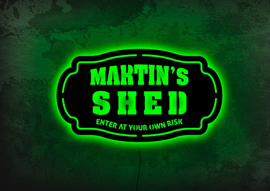 Custom Man Shed Sign Custom Shed Sign Shed Neon Sign - Etsy