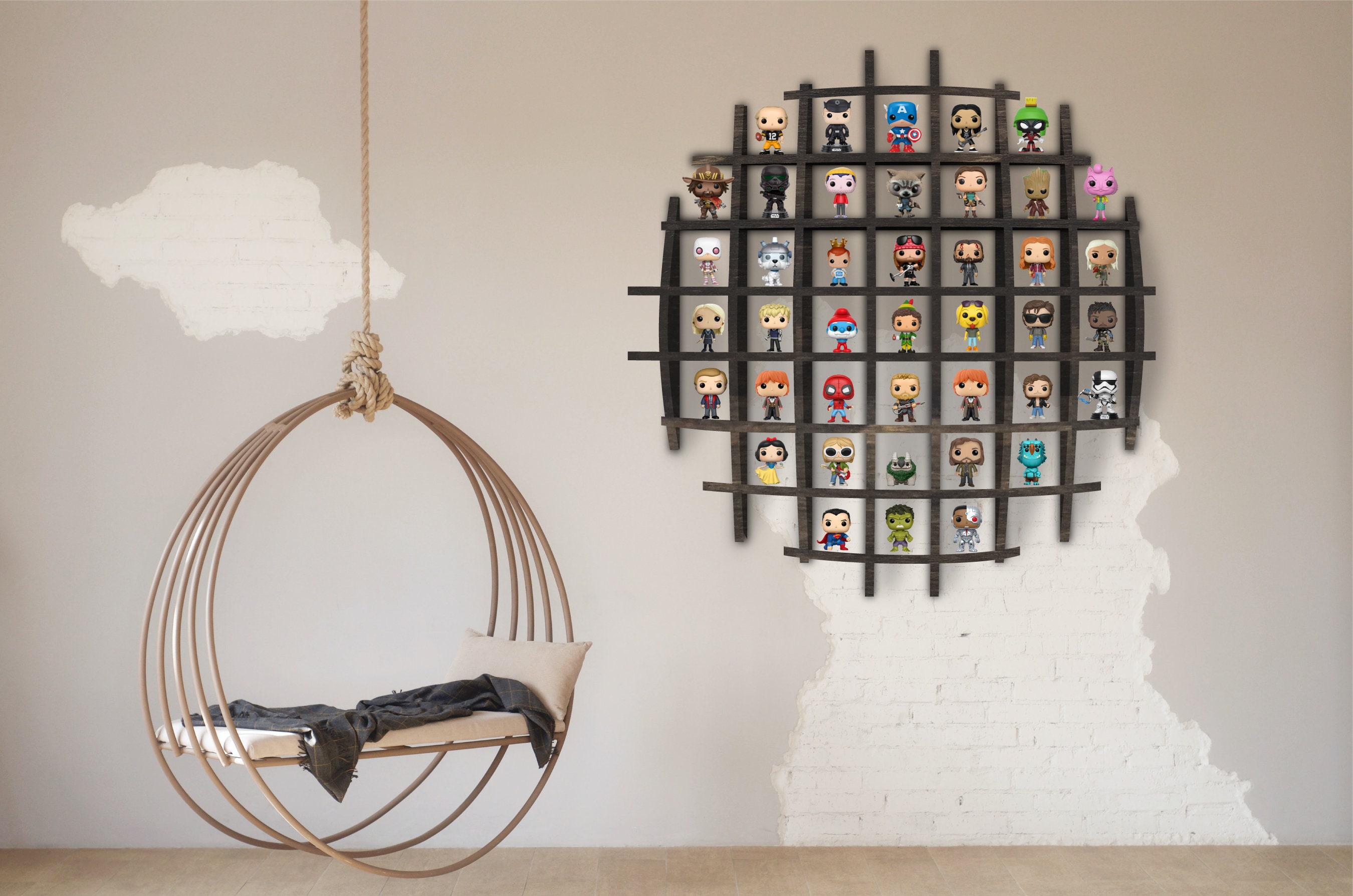 Figure Wall Shelf Figure Wall Display Shelf Floating Figure - Etsy ...