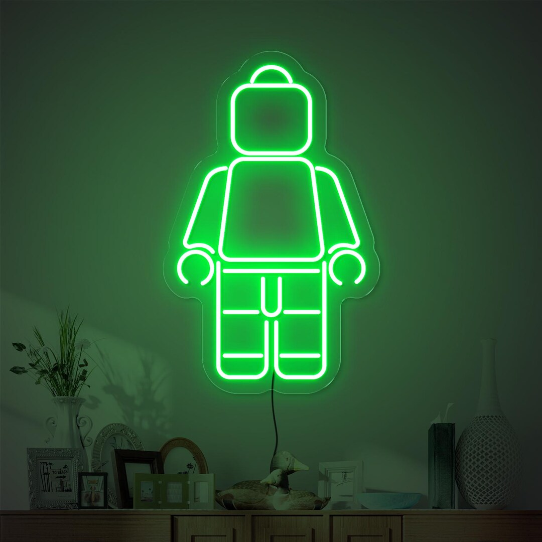 Robot Neon Sign, Robot Light up Sign, Boys Room Neon Sign, Game Room ...