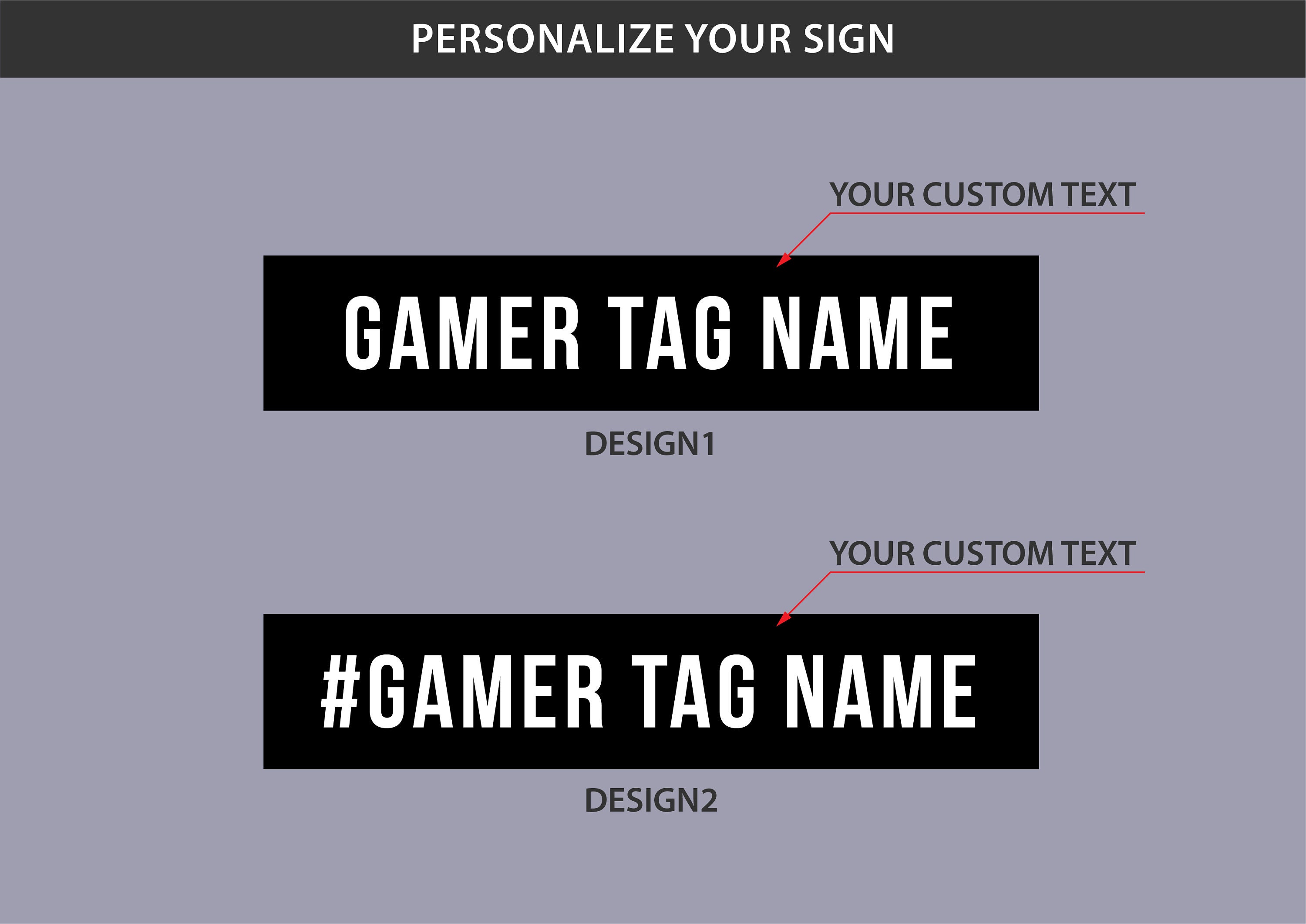 Custom Gamertag Sign Gamer Tag Night Light Gamer Tag Led - Etsy