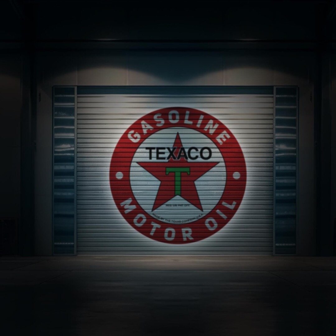 Texaco Motor Oil Led Projector, Garage Led Art, Gobo Led Projector ...