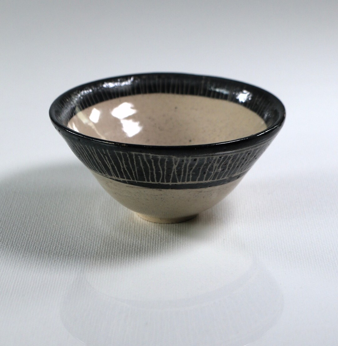 Mini White Stoneware Bowl, Small Sgraffito Bowl, White Stoneware Bowl ...