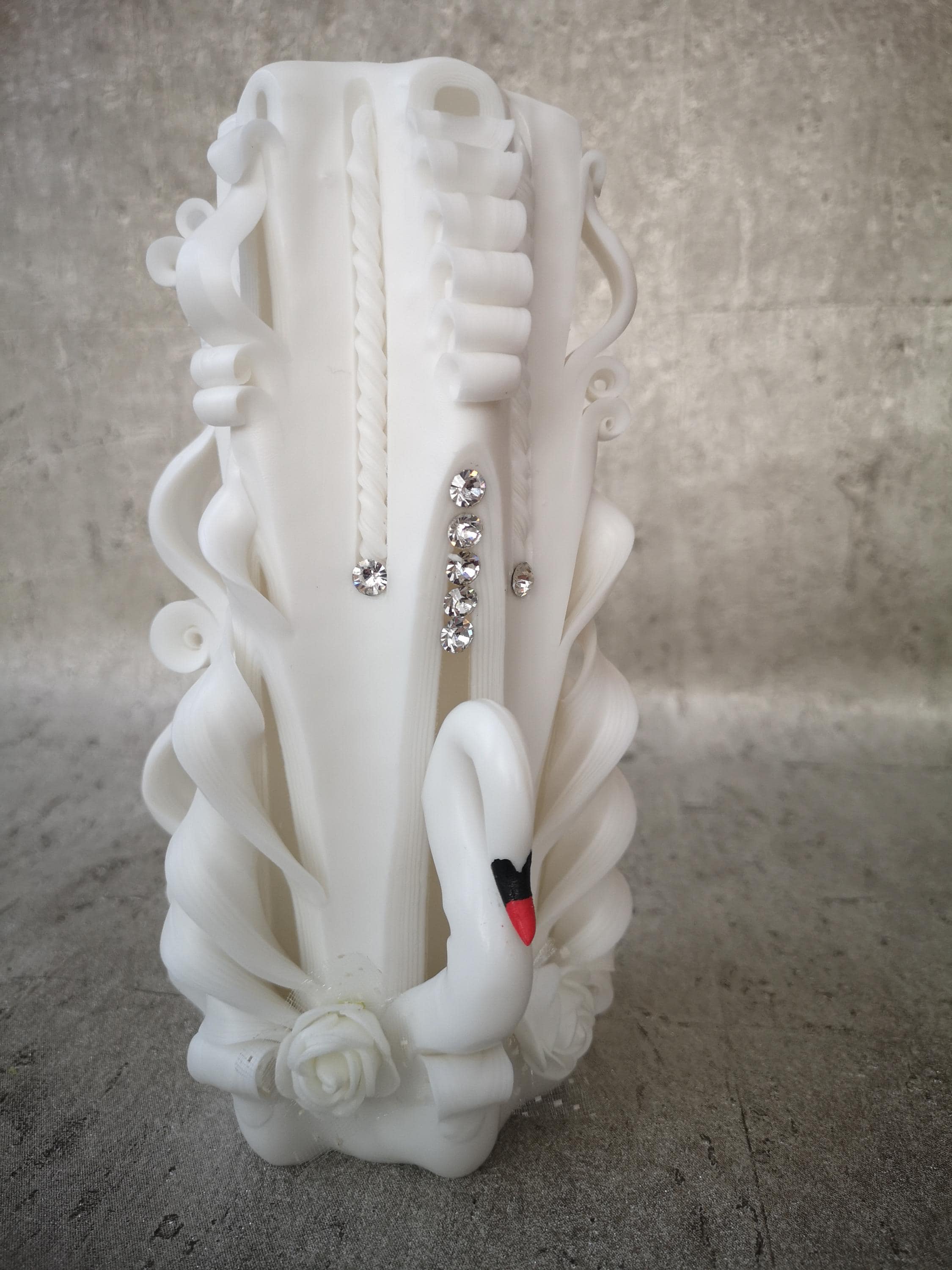 Large White Swan,colourful and Unique Hand Made Carved Candle,unscented ...