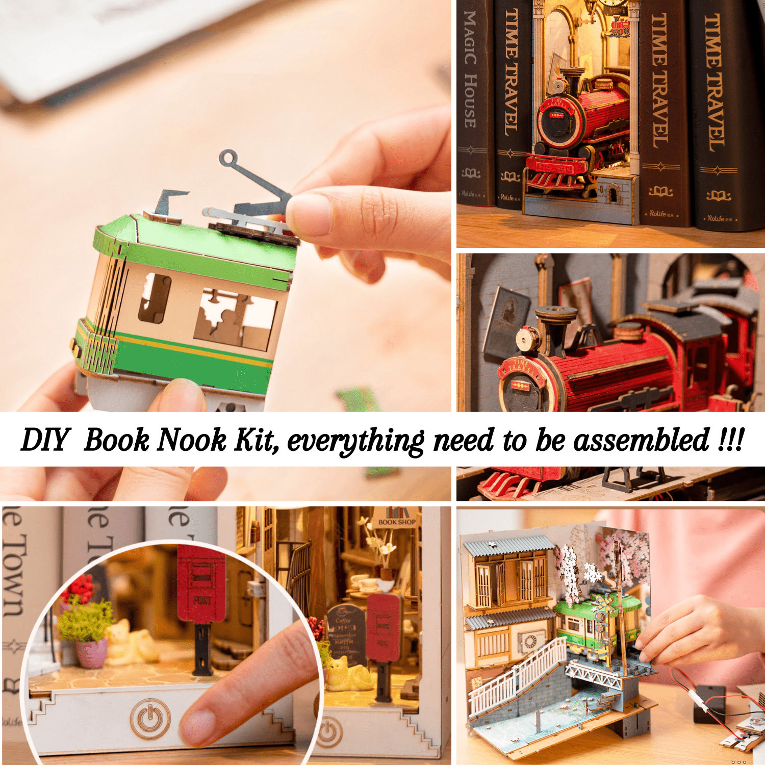 Book Nook Train Book Nook Steam Train Station Book Nook - Etsy Australia