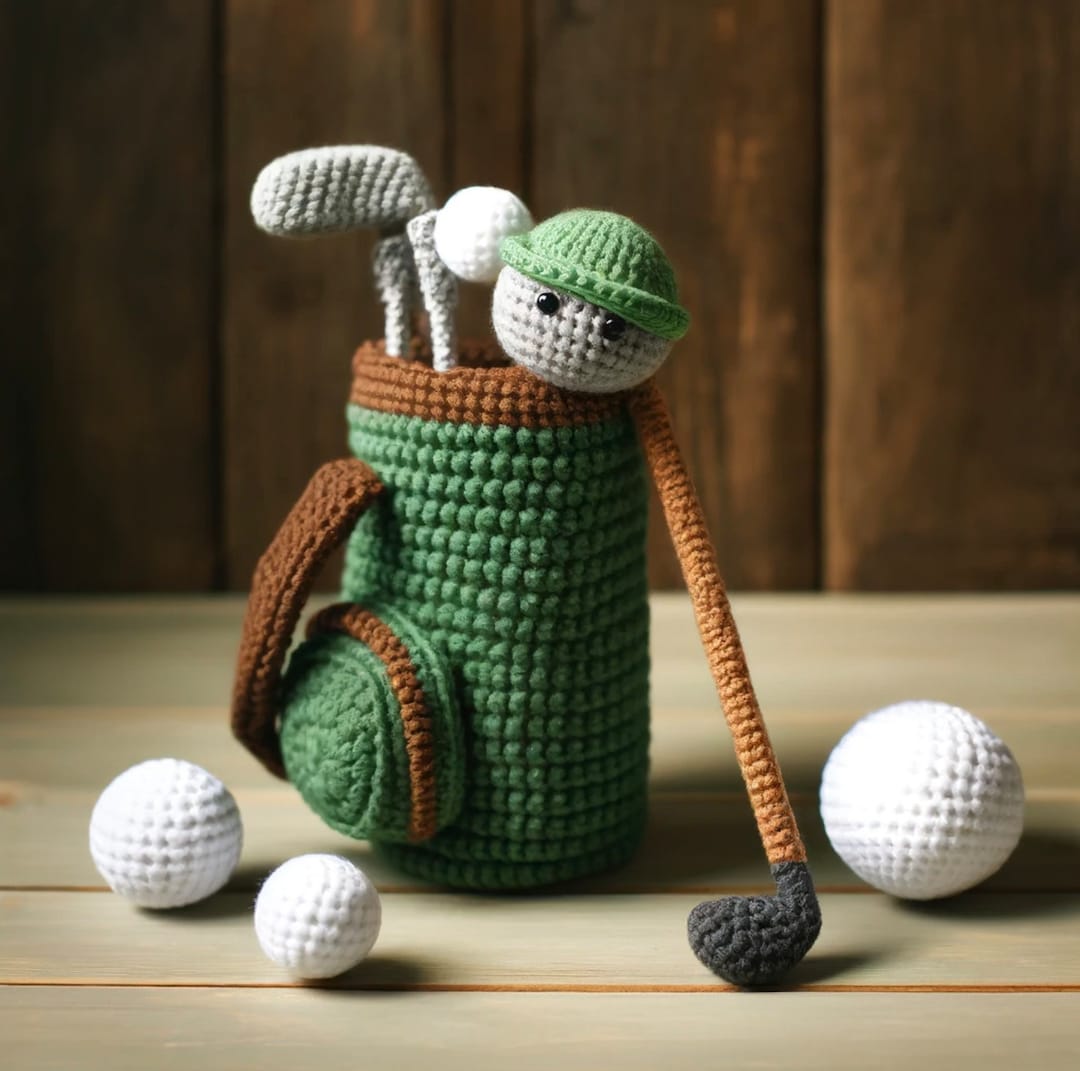 Charming Crochet Golf Set Pattern Digital Download DIY Amigurumi Sports ...