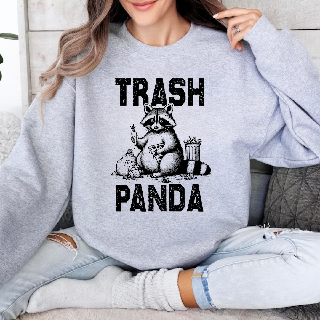 Unhinged Sweatshirt, Trash Panda Sweater, Funny Raccoon Hoodie, Funny ...