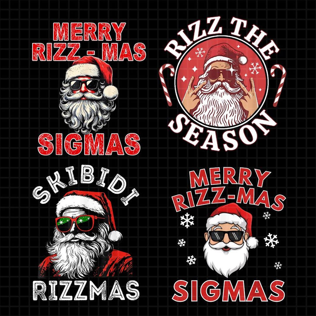 Skibidi Rizzmas Png , Merry Rizzmas Png, Santa Bruh Christmas Png ...