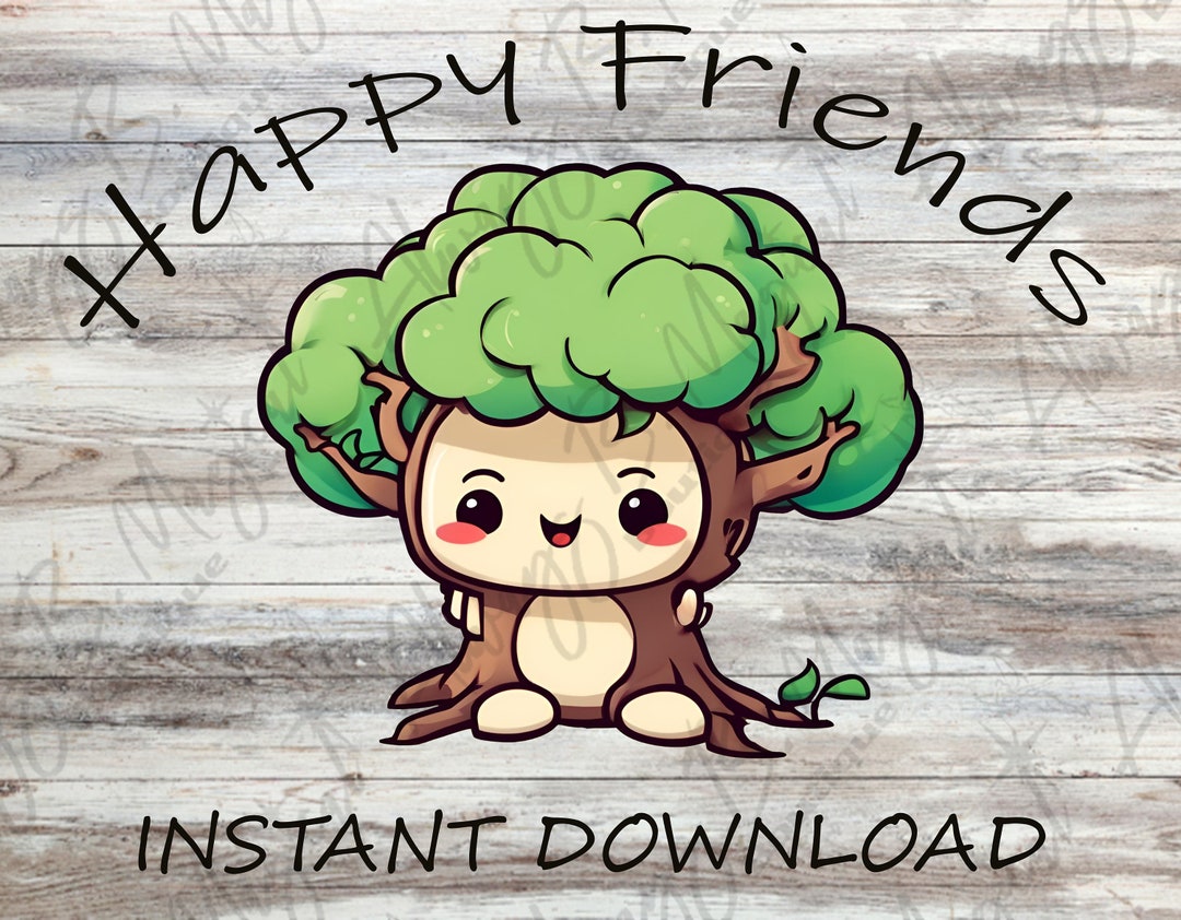 Happy Friends Tree *DIGITAL DOWNLOAD* - Etsy