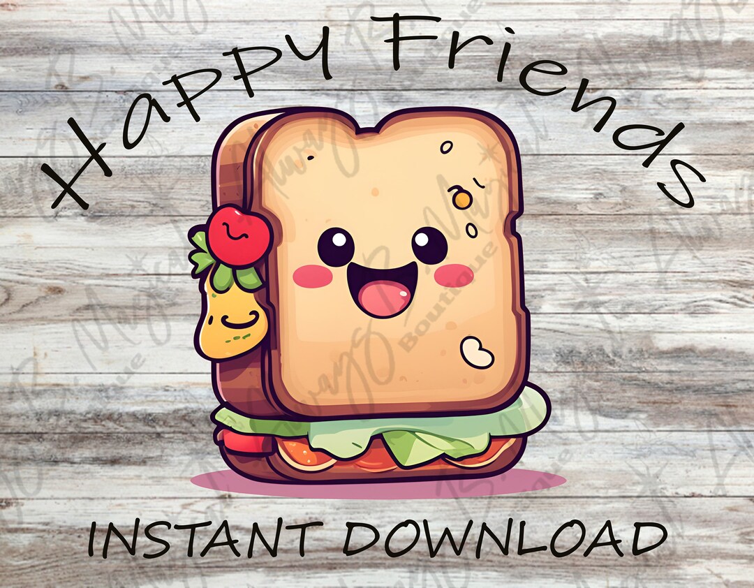 Happy Friends Sandwich *DIGITAL DOWNLOAD* - Etsy