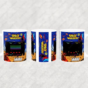 Space Invaders Arcade Game Marquee, Bezel and Screenshots 11 Oz Coffee ...