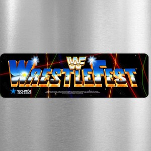 WWF Wrestlefest Arcade Game Marquee 4x13.5 Metal Plate High Gloss With ...