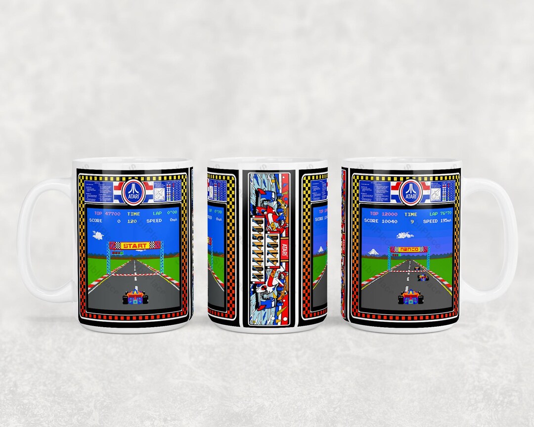 Pole Position Arcade Game 15 Oz Coffee Mug - Has Bezel With Screenshot ...