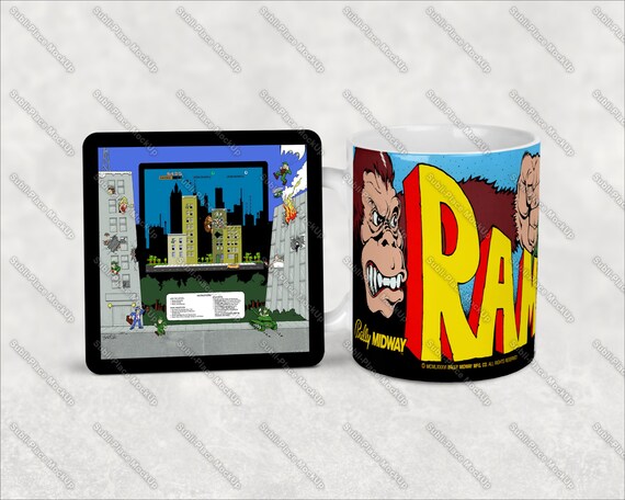 Rampage Arcade Game Marquee 11 Oz Coffee Mug & Matching Arcade - Etsy