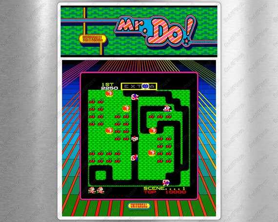 Mr. Do Arcade Game Marquee Bezel & Screenshot on a Large - Etsy