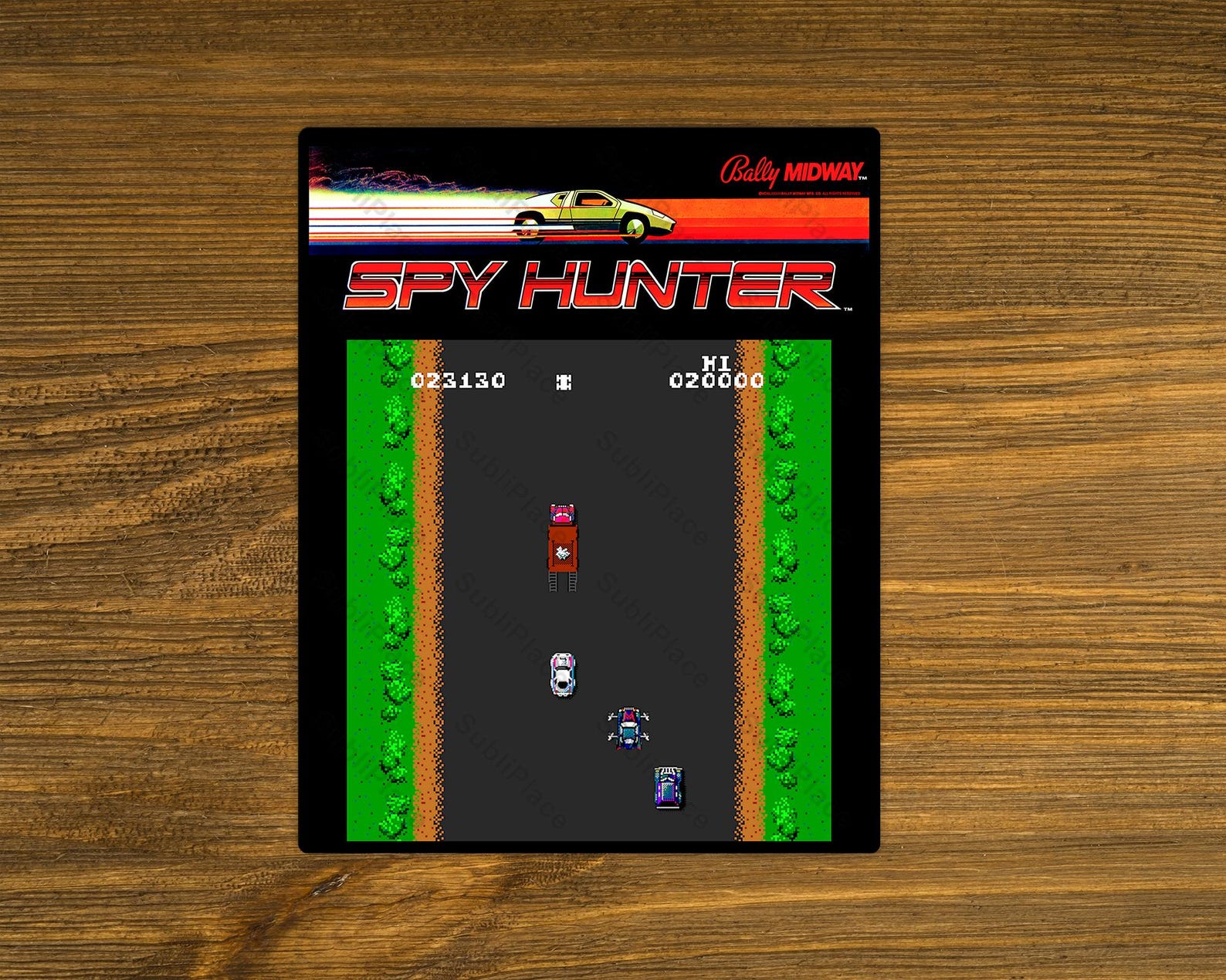 Spy Hunter Arcade Game Car Marquee & Screenshot 8"x10" Metal Plate ...
