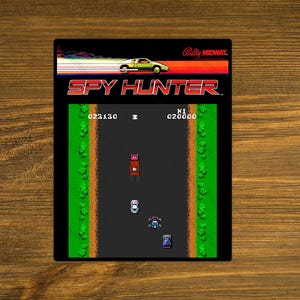 Spy Hunter Arcade Game Car Marquee & Screenshot 8"x10" Metal Plate ...
