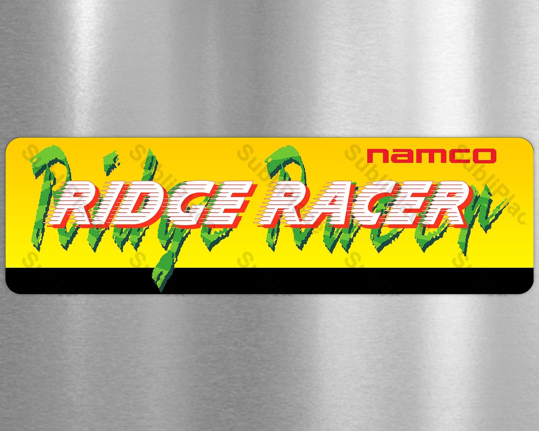 Ridge Racer Arcade Game Marquee 4x13.5 Metal Plate High Gloss With ...