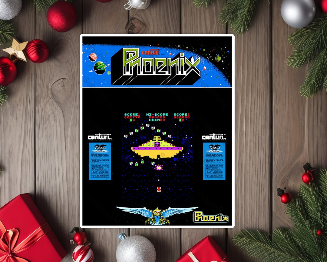 Phoenix Arcade Game Marquee, Bezel & Screenshot 8"x10" Metal Plate ...