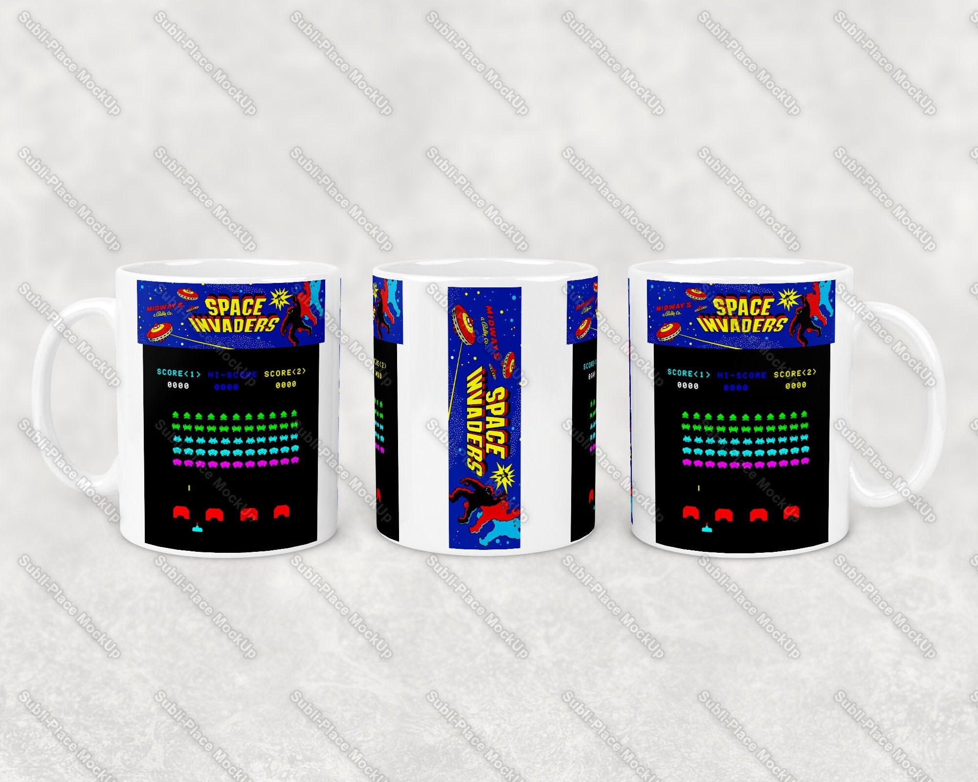 Space Invaders Arcade Game Marquee and Gameplay Screenshots 11 | Etsy
