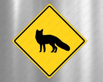 Fox Crossing Sign - Etsy