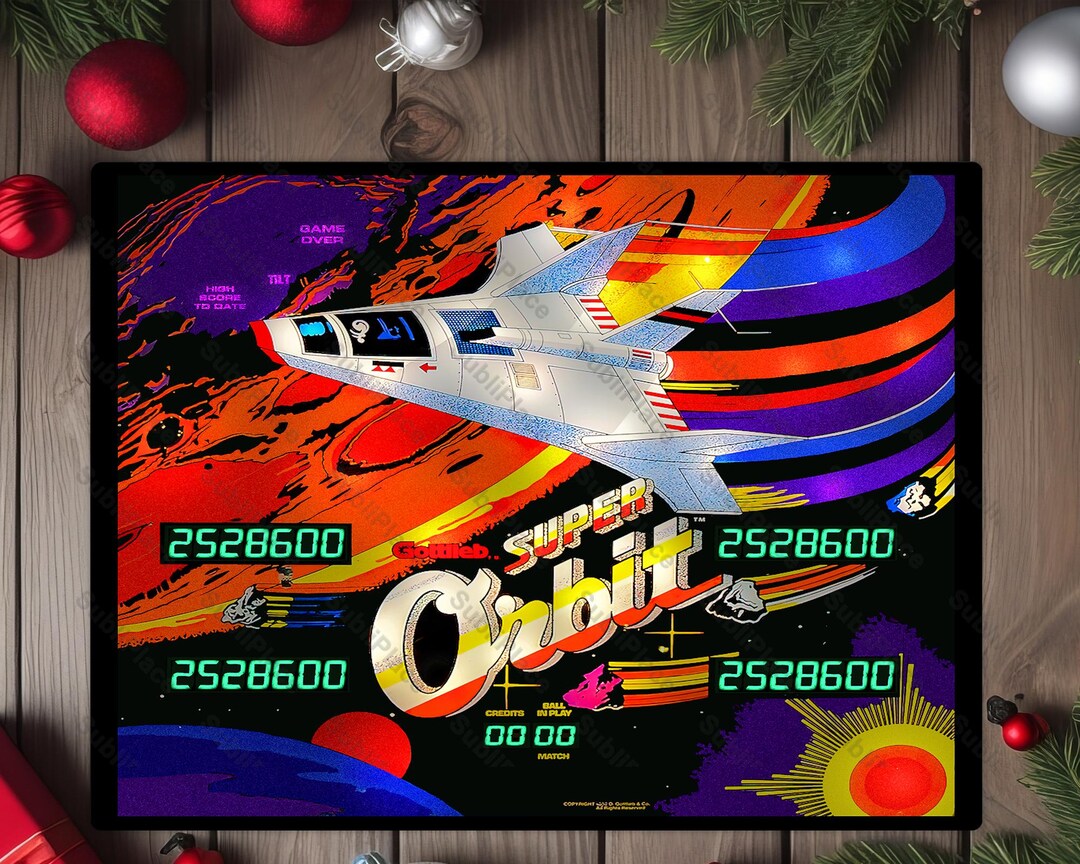 Super Orbit - Pinball Backglass Image on a 12"x16" Metal Plate - High ...