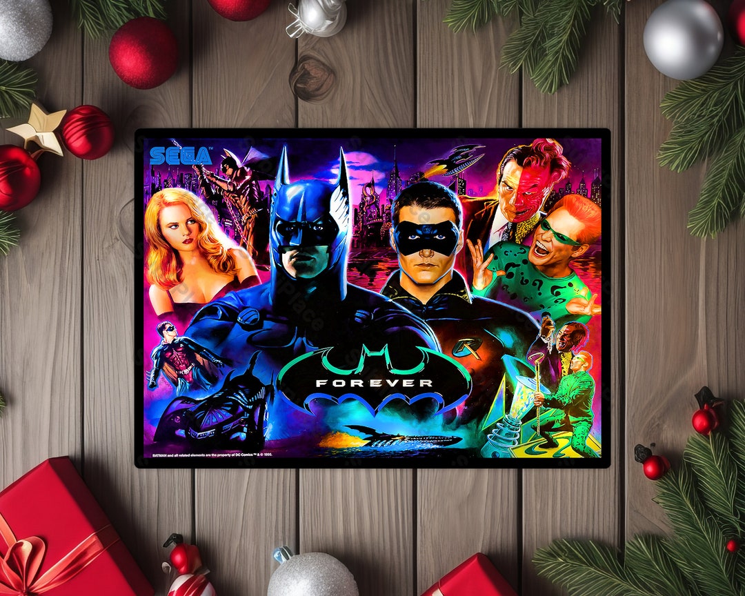 Batman Forever Pinball Arcade Game Back Glass With No DMD Part Image on ...