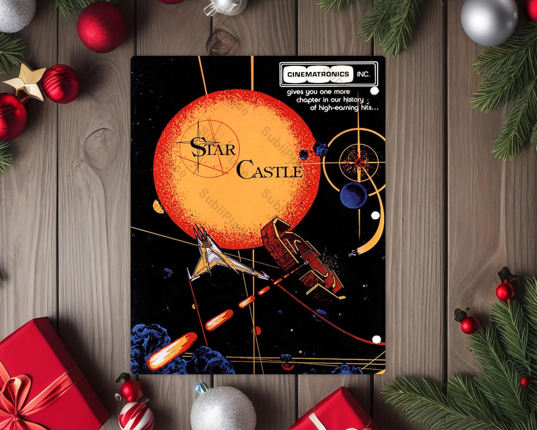 Star Castle Arcade Game Flyer Promo Art Image on a 8x10 Metal Plate ...