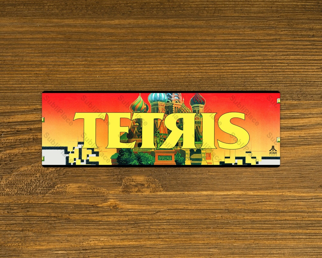 Tetris Arcade Game Marquee Fridge Magnet 2 X 6.25 Metal Plate High ...