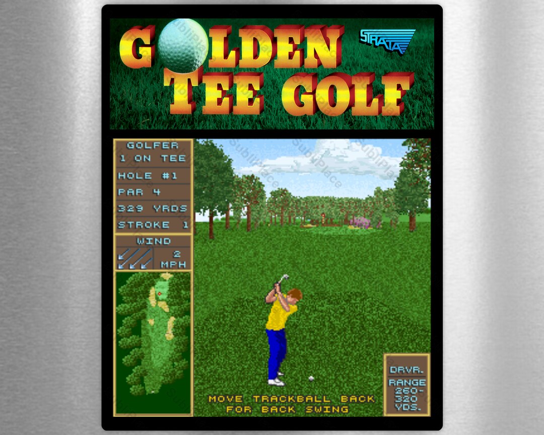 Golden Tee Golf Arcade Game Marquee & Screenshot 8x10 Metal Plate High ...