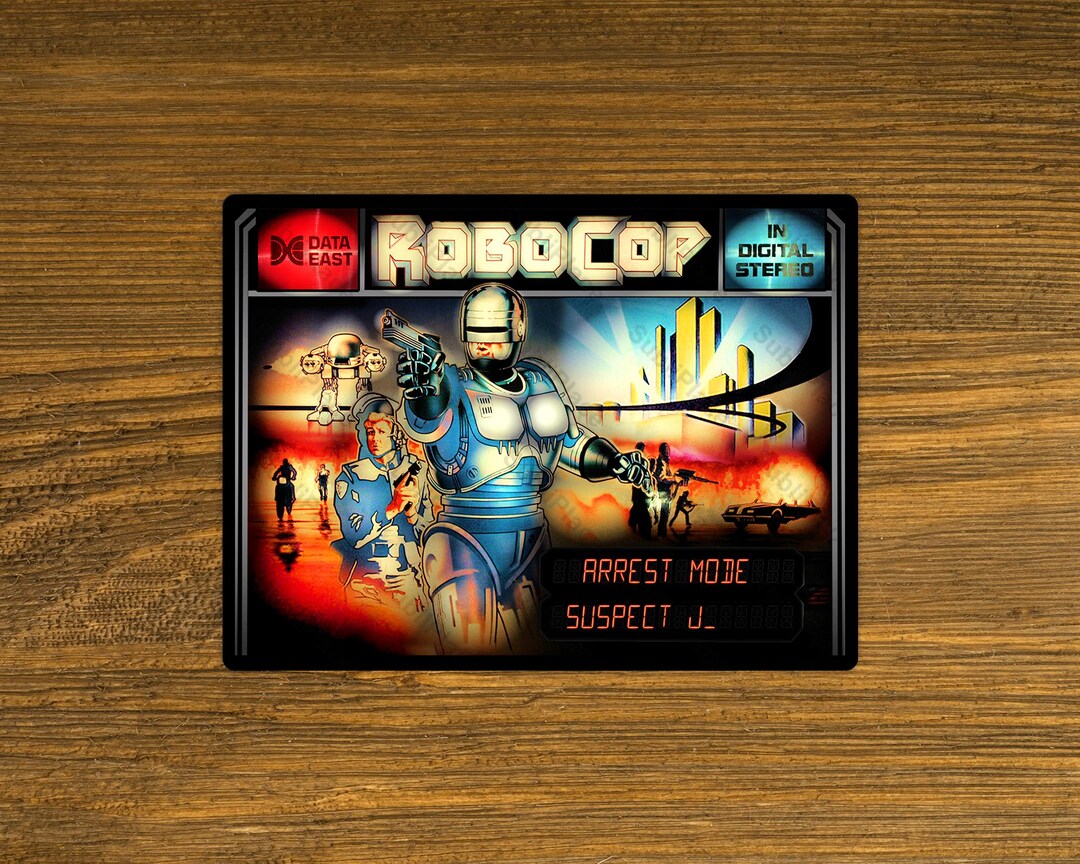 Robocop Pinball Backglass Image Arcade Game Fridge Magnet 3x4 Metal ...