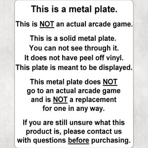Time Crisis Arcade Game Marquee 4x13.5 Metal Plate High Gloss With ...
