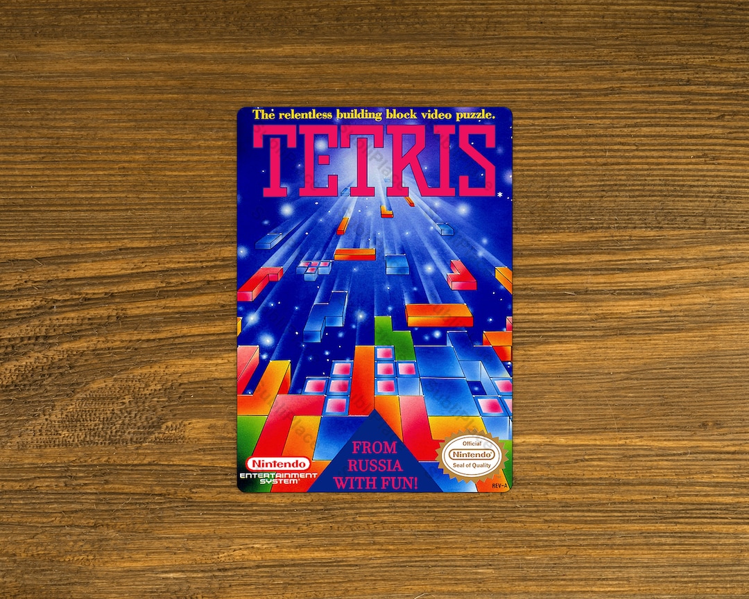 Tetris NES Box Cover Video Game Fridge Magnet 2.5"x3.5" Metal Plate ...