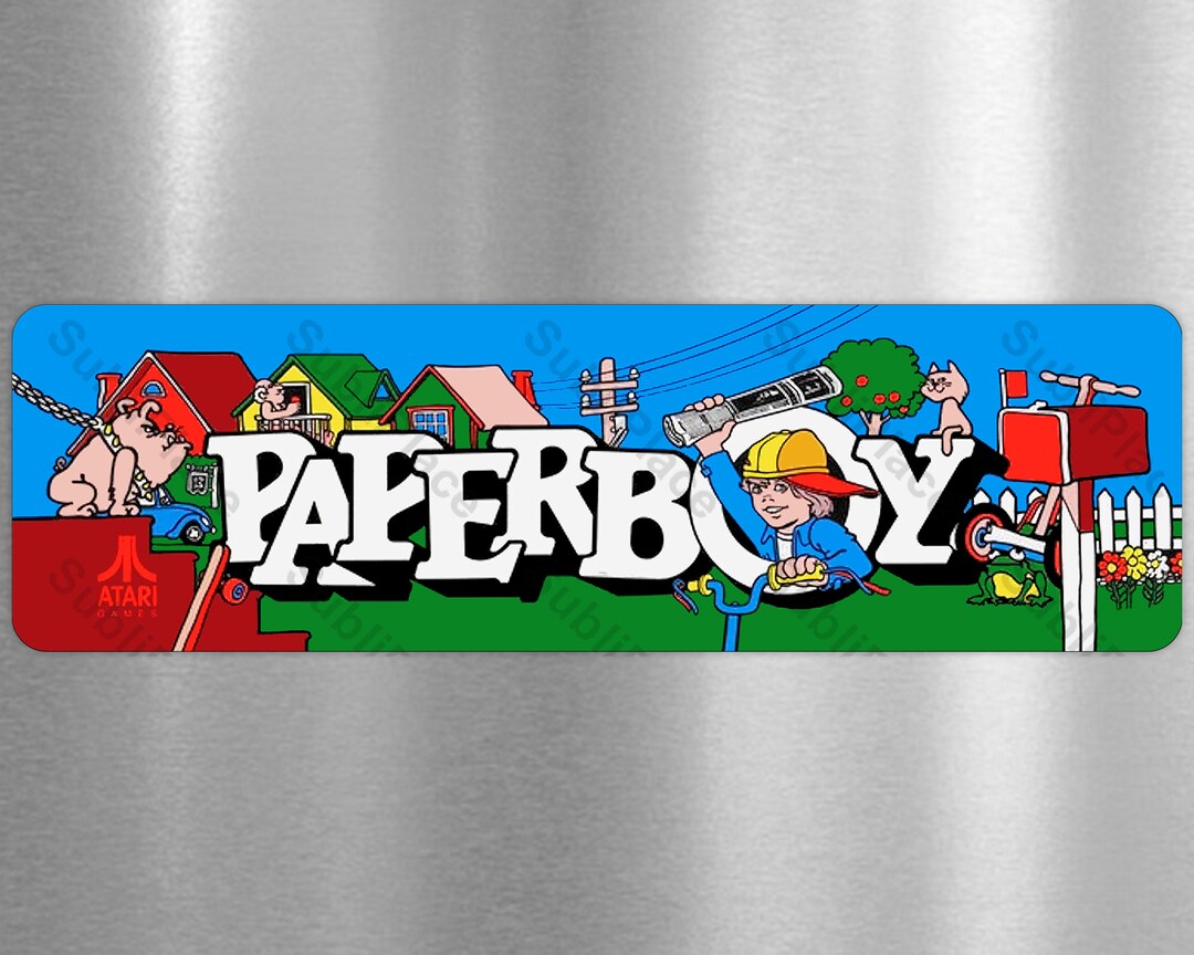 Paperboy Arcade Game Marquee 4x13.5 Metal Plate - Etsy