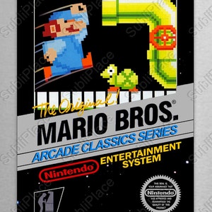 Set of 4 Mario & Super Mario Bros. NES Box Cover Video Game Fridge ...
